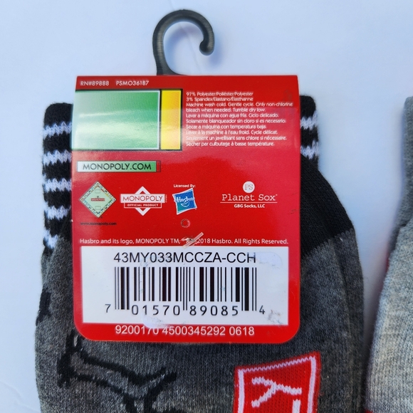 Hasbro | Underwear & Socks | Hasbro Board Game Monopoly Socks Size 62 ...